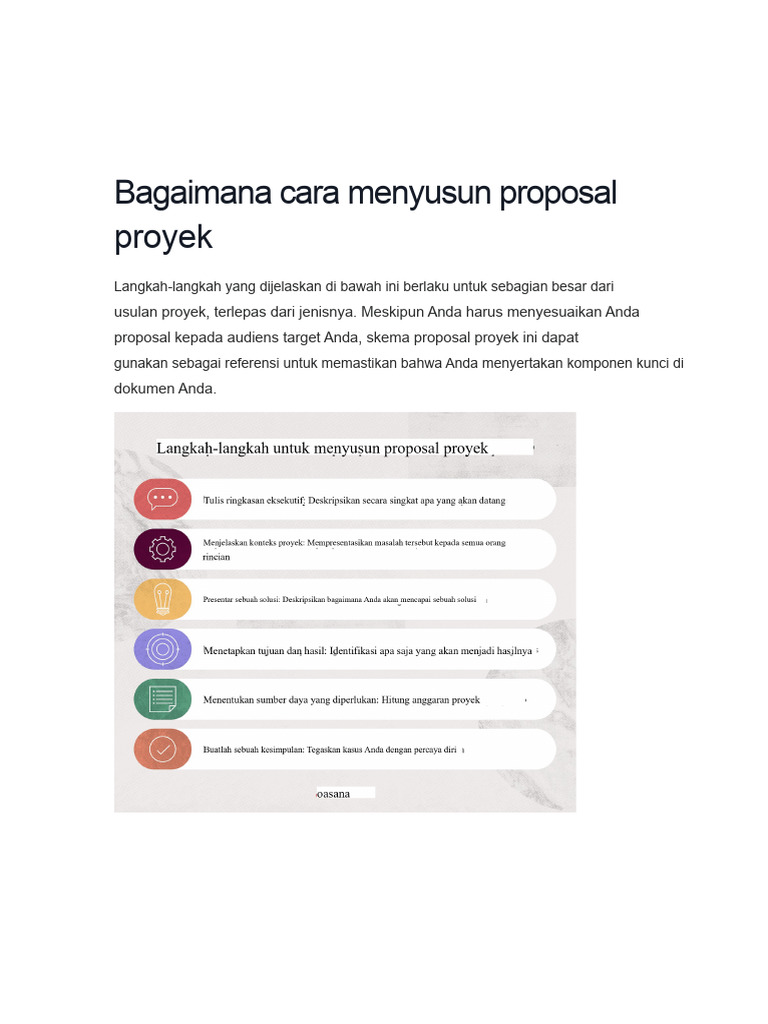 Panduan Lengkap Menyusun Proposal Proyek | PDF