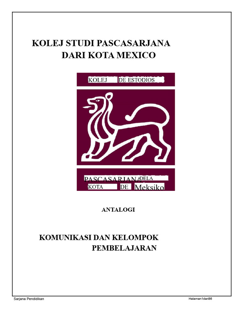 ANTHOLOGY - Komunikasi Dan Kelompok Belajar | PDF