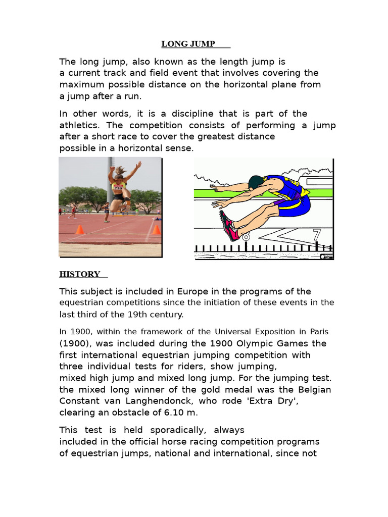 Long Jump | PDF | Sports