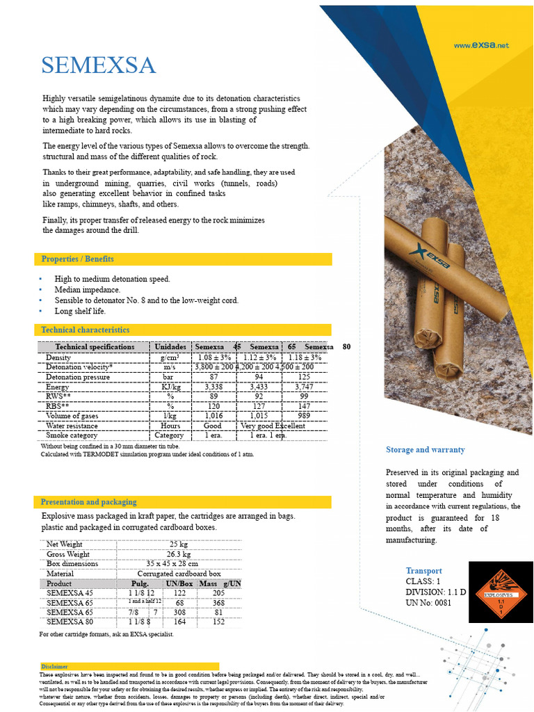 SEMEXSA Explosive | PDF