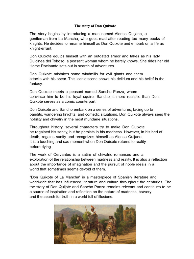 Don Quixote: A Tale of Madness and Chivalry | PDF