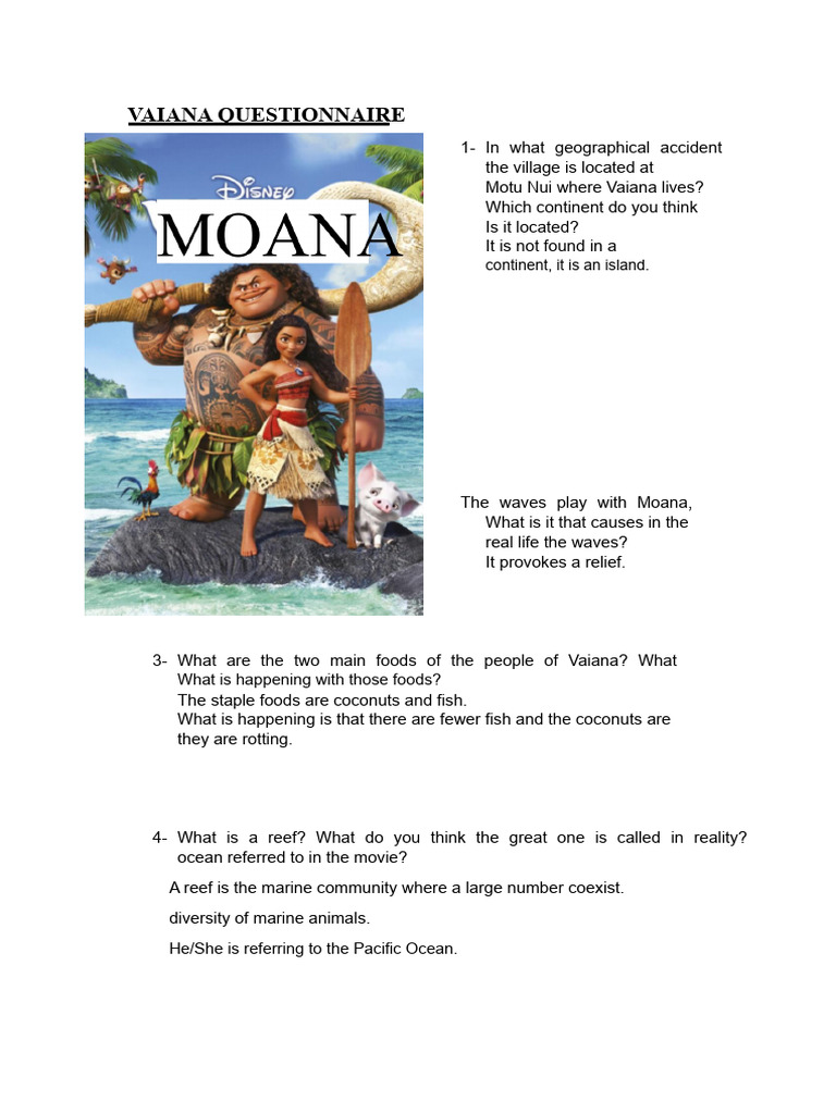 MOANA | PDF | Moana (2016 Film)