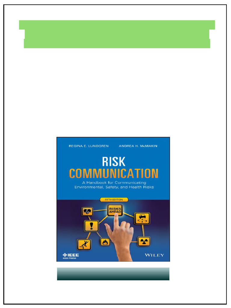 Risk Communication A Handbook for Communicating Environmental Safety ...