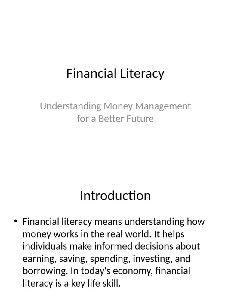 Financial Literacy | PDF | Debt | Investing