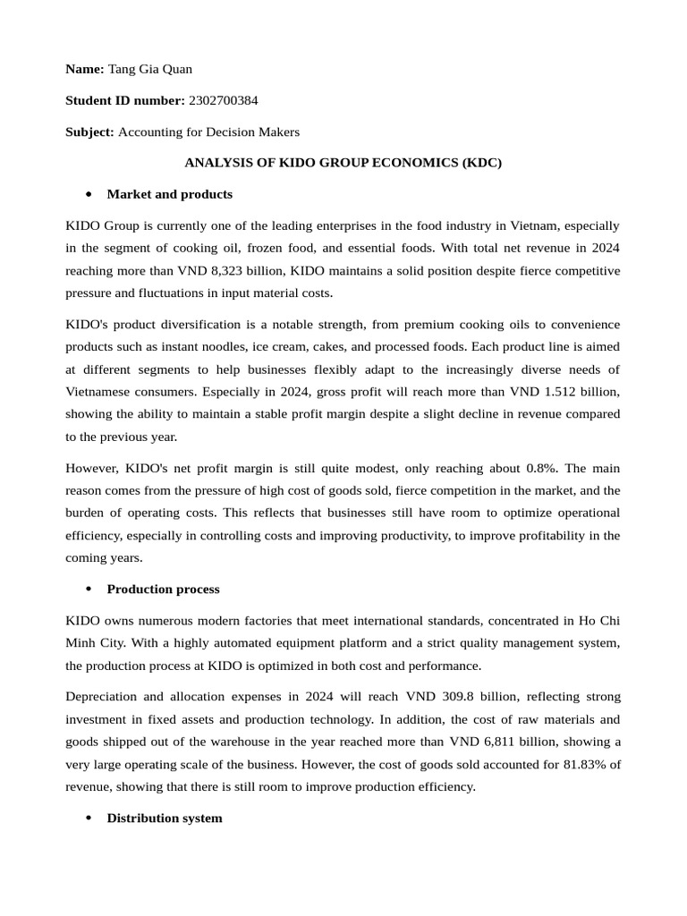 KIDO Group Annual Report 2024 Analysis | PDF | Expense | Brand