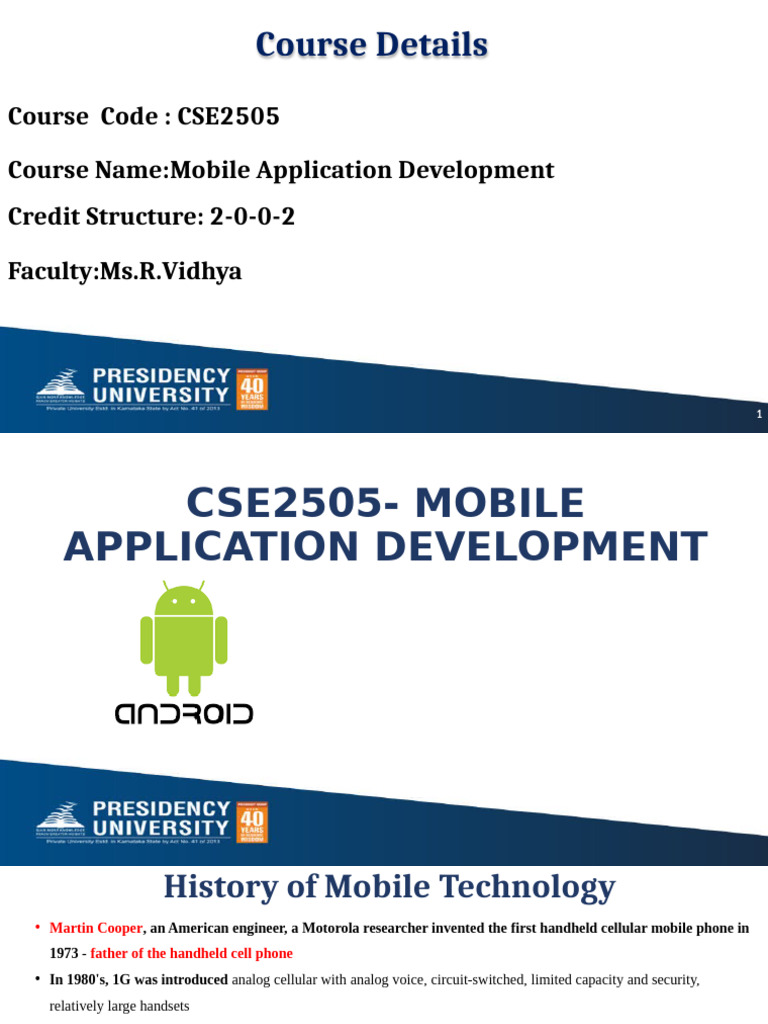 Mobile App Development Course Overview | PDF | Android (Operating ...
