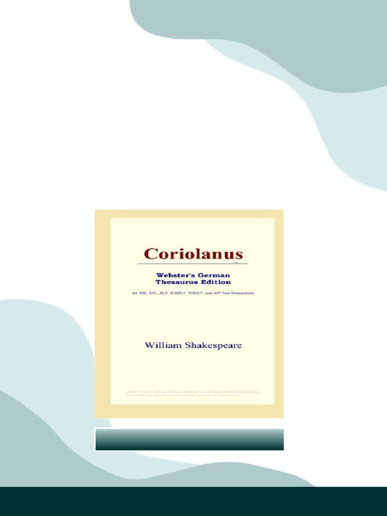 (Ebook) Coriolanus (Webster's German Thesaurus Edition) by William Shakespeare ISBN ...