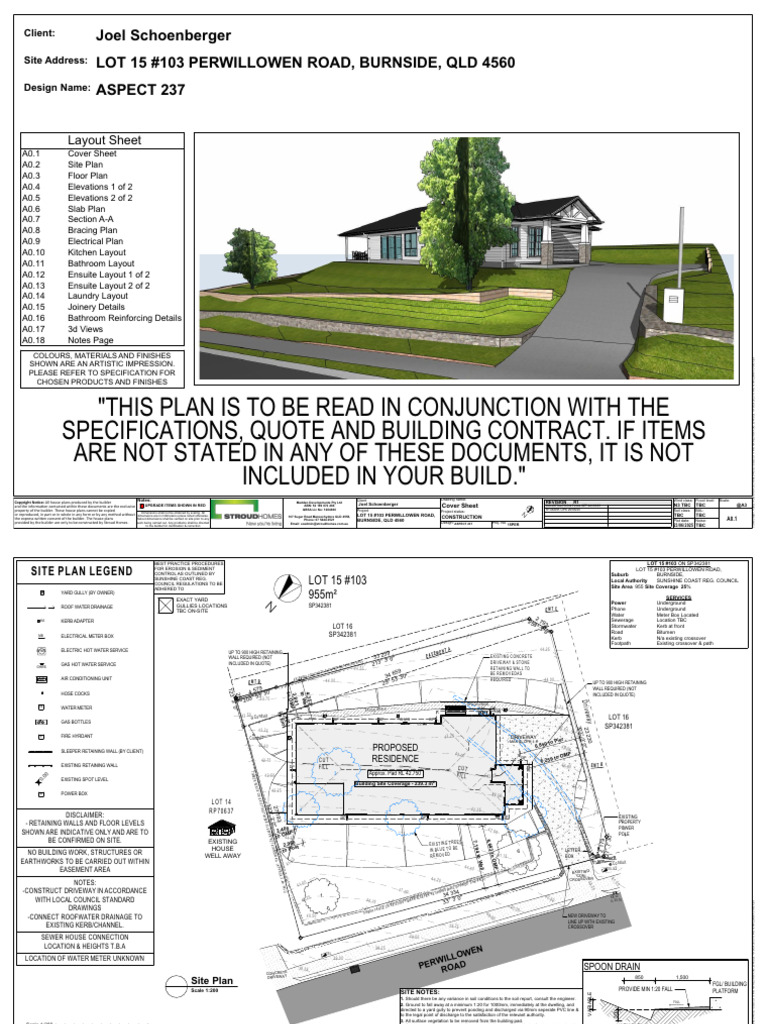 Construction Plan for Lot 15 Burnside | PDF | Earth Sciences ...