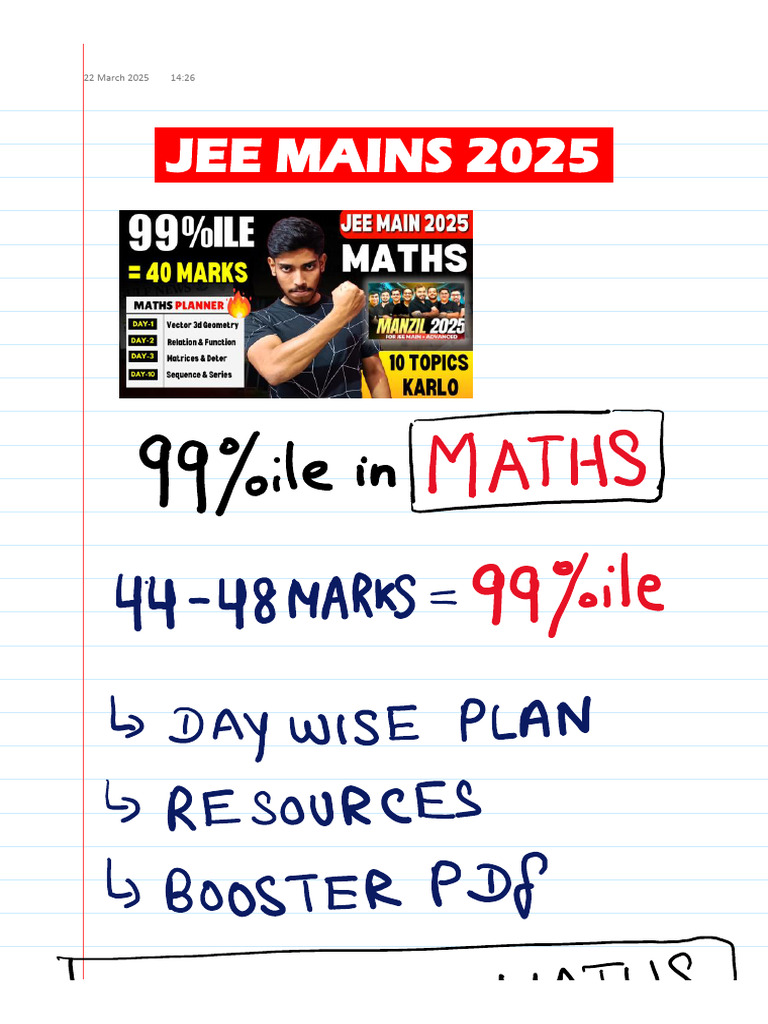 Jee Mains 2025 | PDF | Matrix (Mathematics) | Determinant
