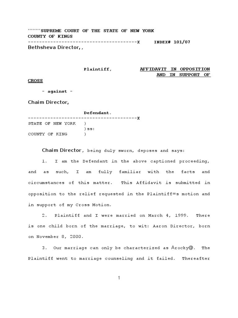 Motion to Modify Child Support and Custody Agreement Due to Changed ...