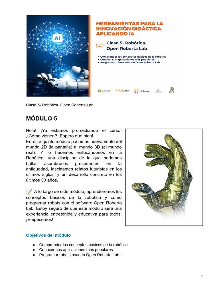 Desventajas de Open Roberta Lab | PDF | Robot | Robótica