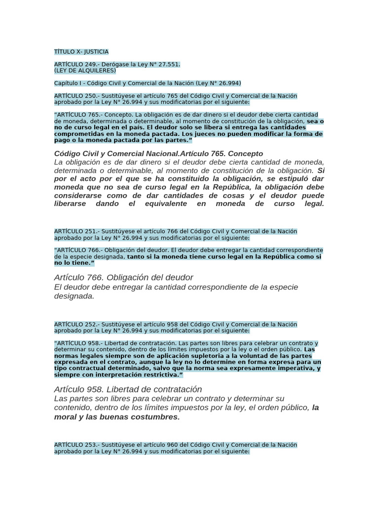 Decreto 70-2023 Reformas Al CCCN | PDF | Juez | Pagos