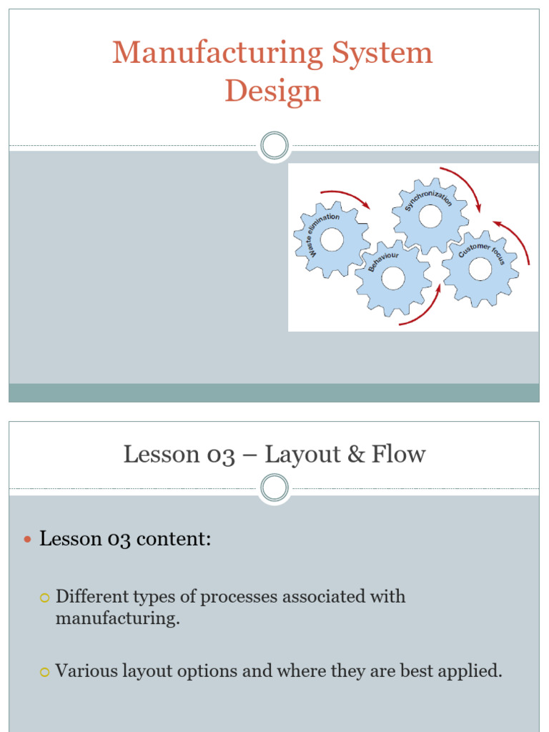Manufacturing System Layout & Flow Guide | PDF