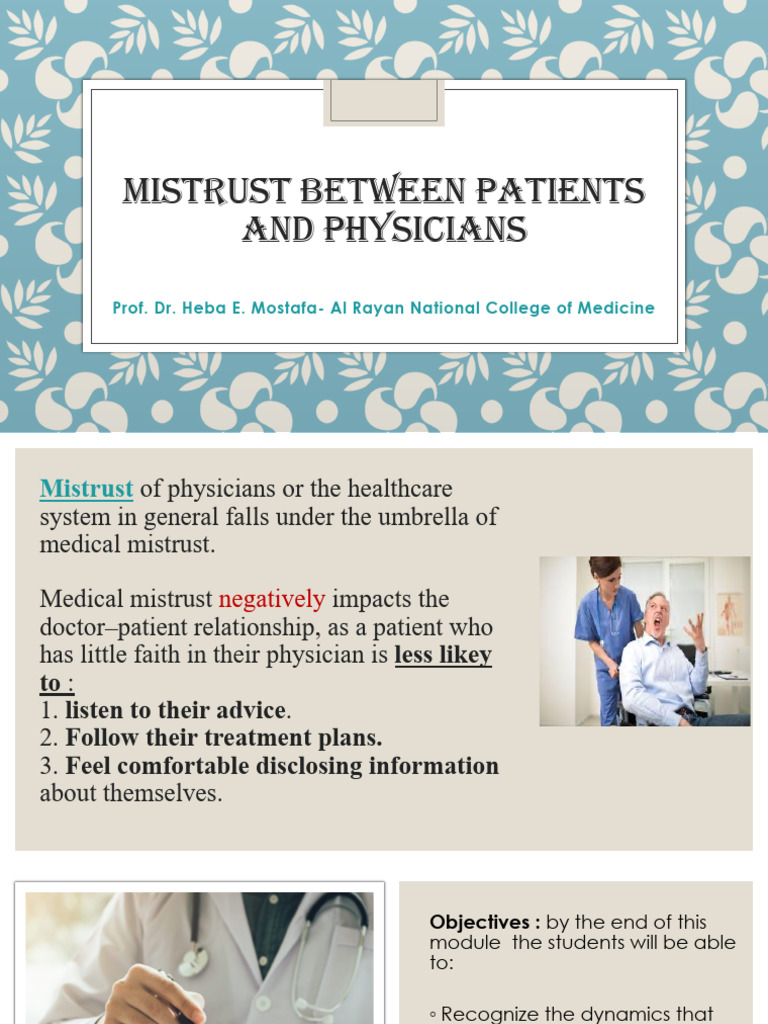 v2 Mistrust Between Patients and Doctors 2 | PDF | Electronic Health ...