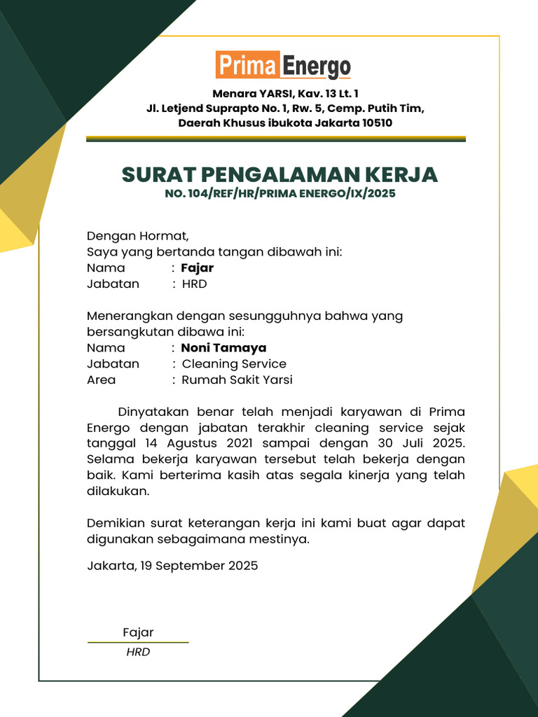 Paklaring Rs - Noni Tamaya | PDF