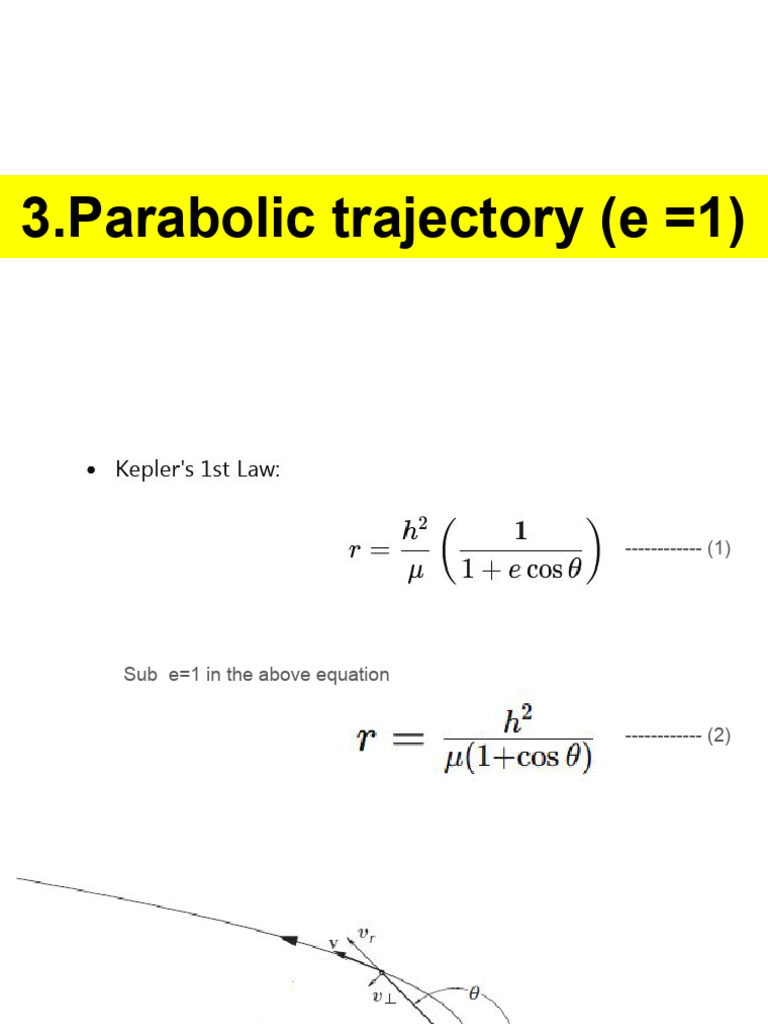 10.parabolic Trajectory (E 1) | PDF