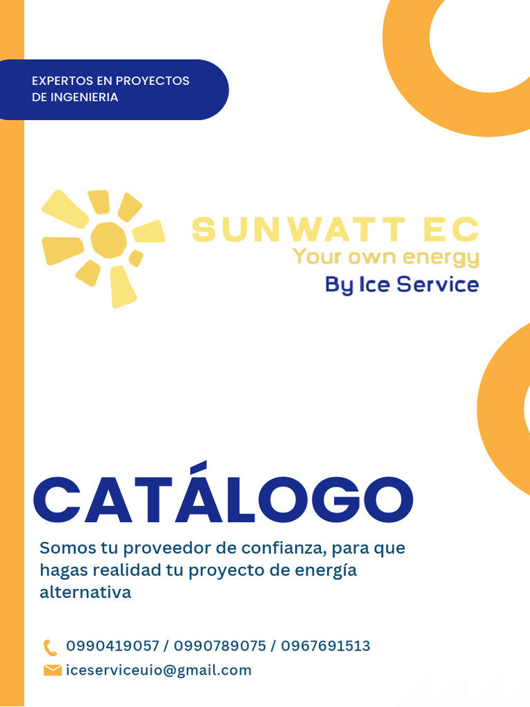Catalogo Sunwatt Ec | PDF | Inversor de energia | Corriente continua
