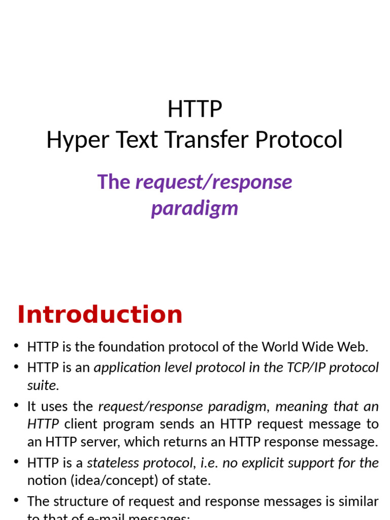 Lect-07 HTTP Protocol | PDF | World Wide Web | Internet & Web