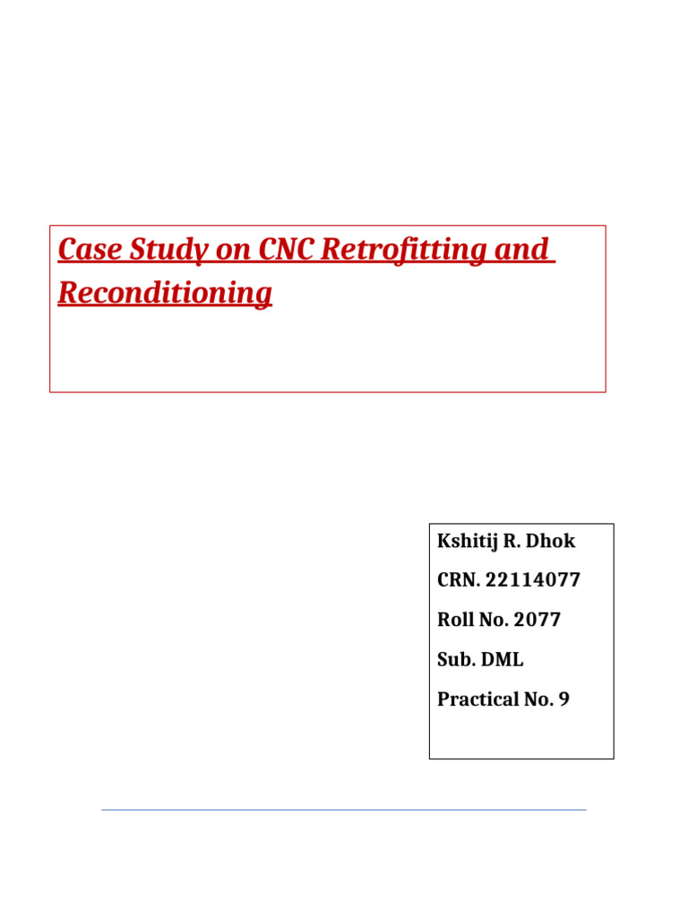 CNC Retrofitting Case Study Insights | PDF | Bearing (Mechanical ...