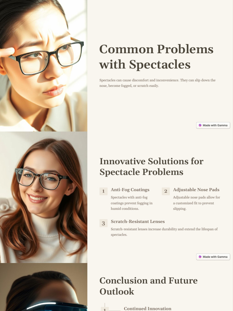 Common Problems With Spectacles | PDF