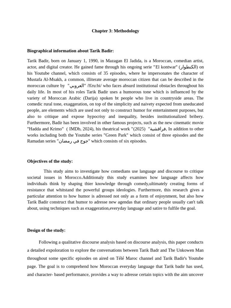 Chapter 3 Methodology | PDF | Liberal Arts Education