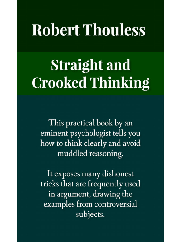 Crooked-Thinking 241127 200636 | PDF | Thought | Argument