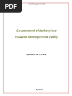 GeM Incident Management Policy Overview | PDF