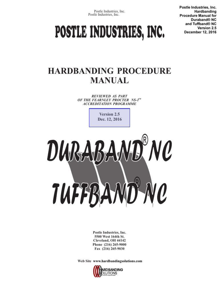Hardbanding Manual 2 5 | PDF | Wear | Fatigue (Material)