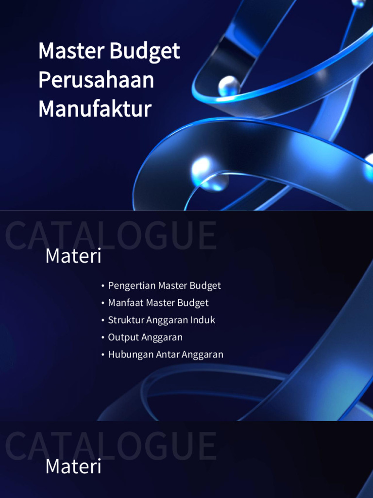 Panduan Master Budget Perusahaan Manufaktur | PDF