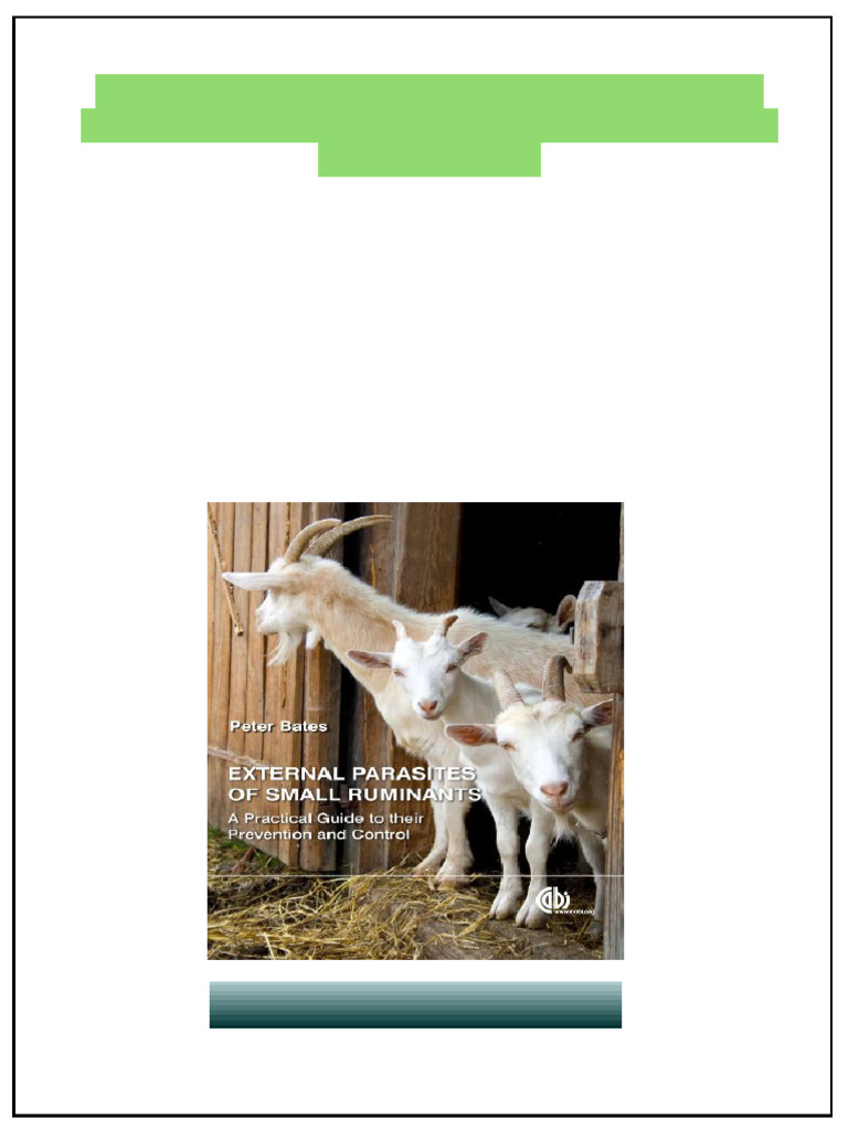 External Parasites of Small Ruminants A Practical Guide To Their ...