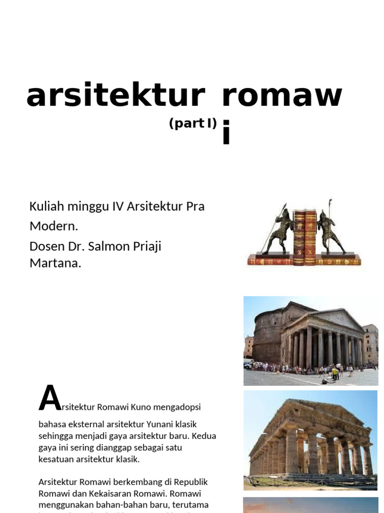Arsitektur Romawi Part 1 | PDF