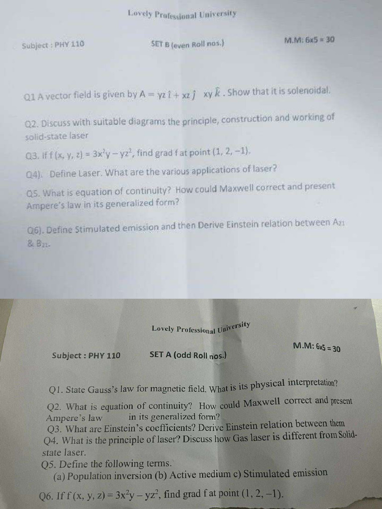 Ca1.2 Pyqs Lpu 2K25 | PDF