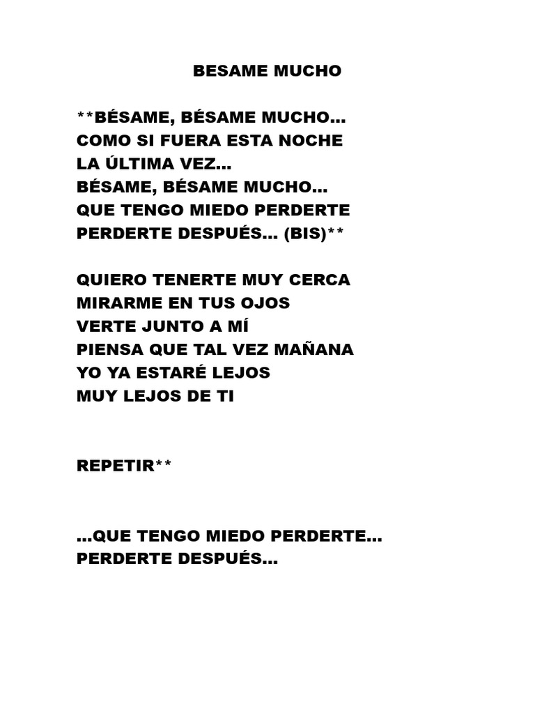 Besame Mucho | PDF