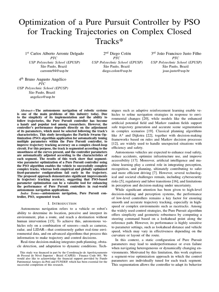 Pure Pursuit para Induscon 2025 Final | PDF | Simulation | Mathematical ...
