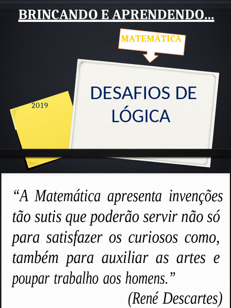 Desafios de Matematica e Logica 2 1 | PDF | Matemática