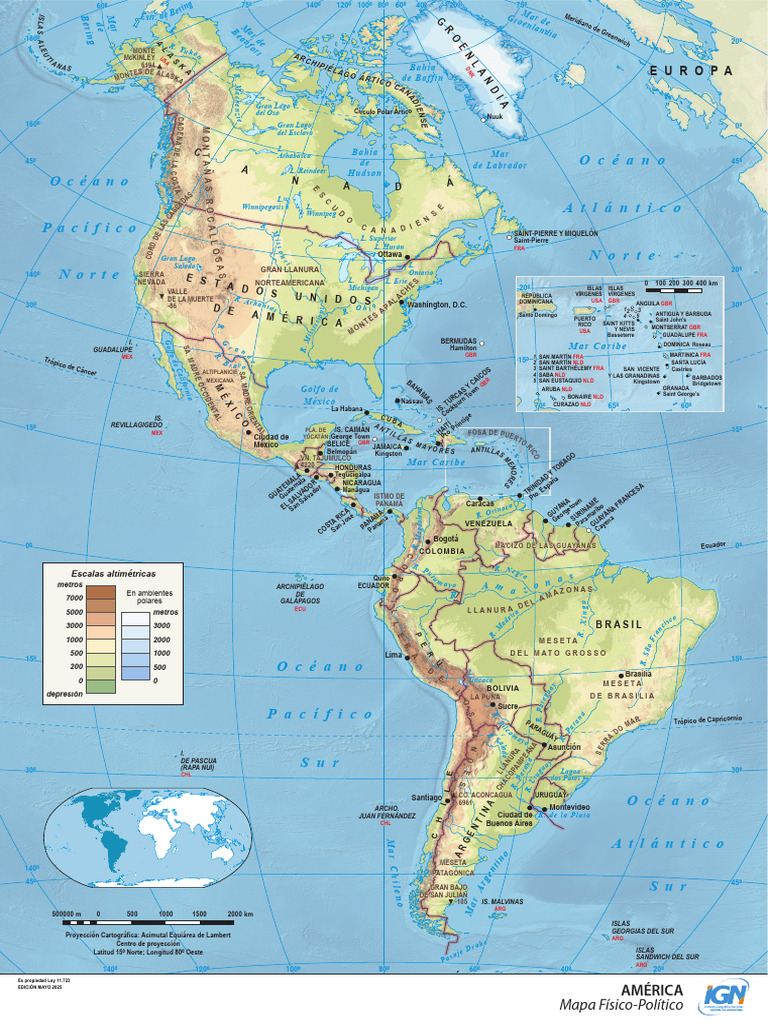 Mapa Político de América 2025 | PDF