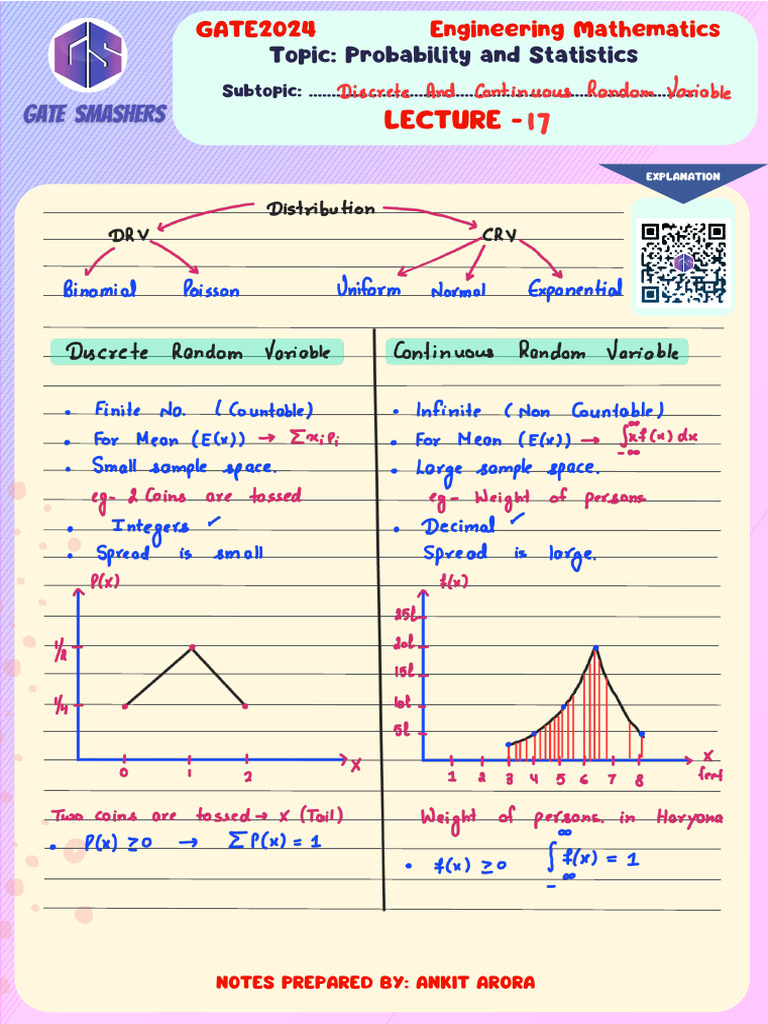 Probability and Statistics Notes | PDF