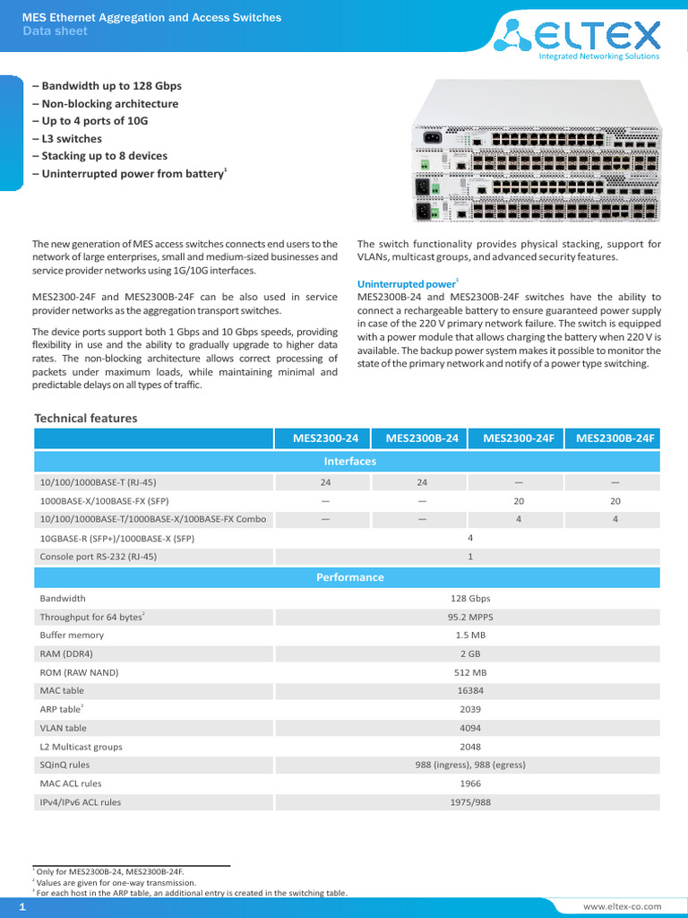 MES Ethernet Aggregation and Access Switches | PDF | Computer Network ...