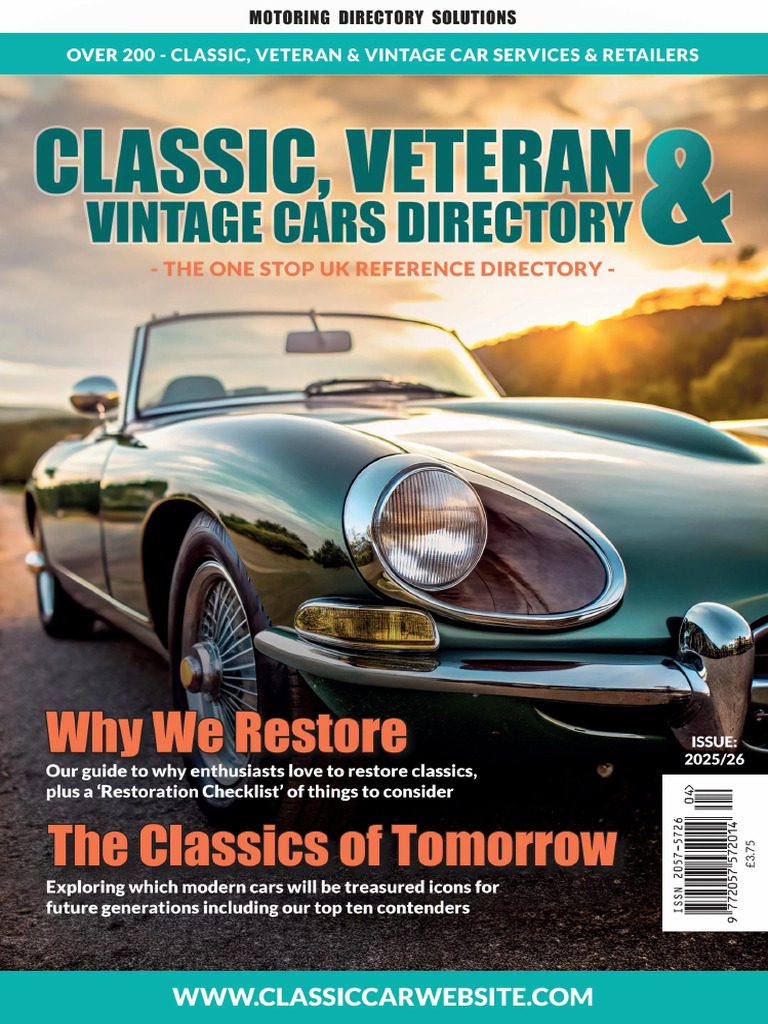 Classic, Veteran & Vintage Cars Directory 2025 2026 - Freemagazines ...