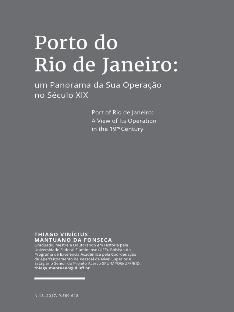 AGCRJ_revista_180201-1-263-292 | PDF | Rio de Janeiro | Escravidão