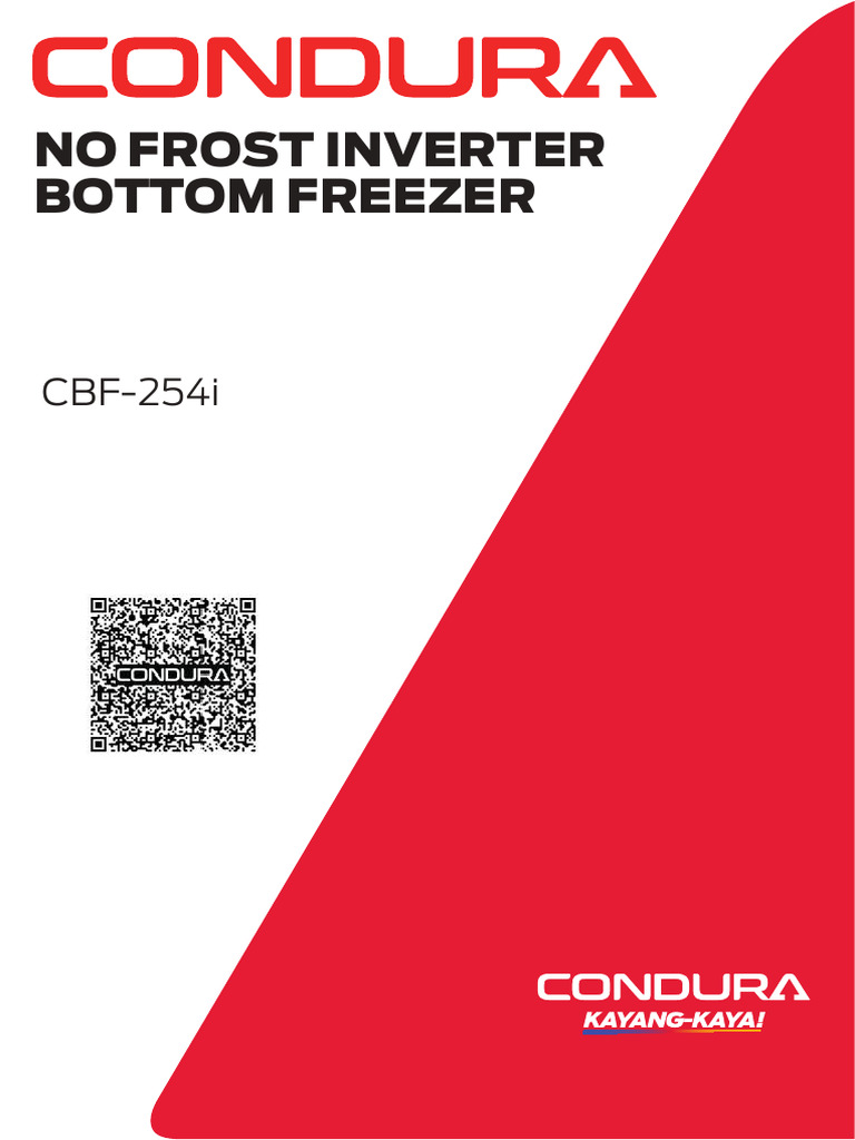 Condura CBF-254i User Manual | PDF | Refrigerator