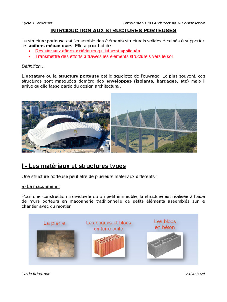 Introduction aux structures porteuses | PDF | Béton armé | Béton