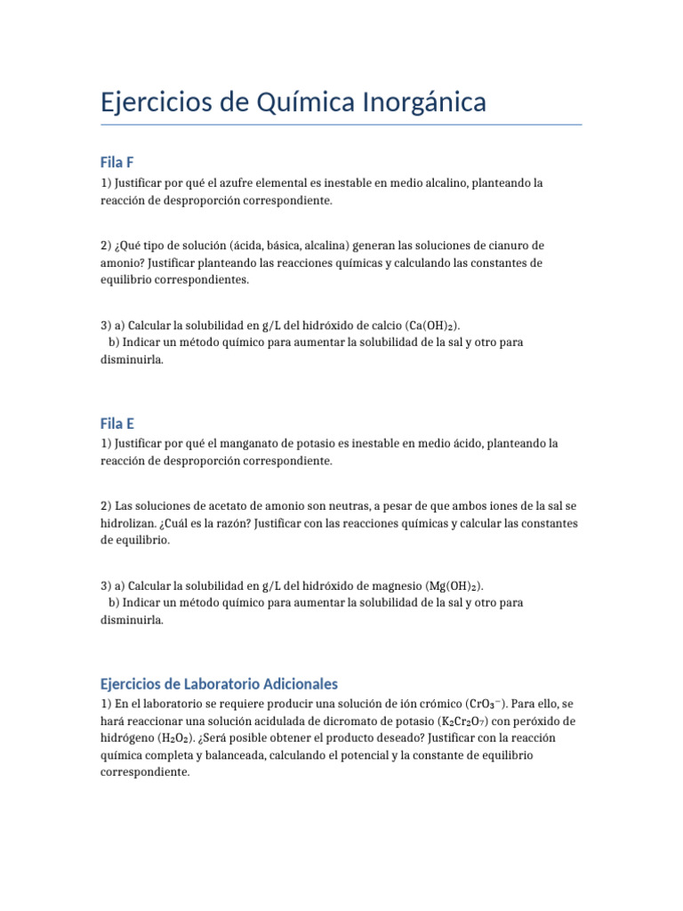 ejercicios_quimica_inorganica | PDF