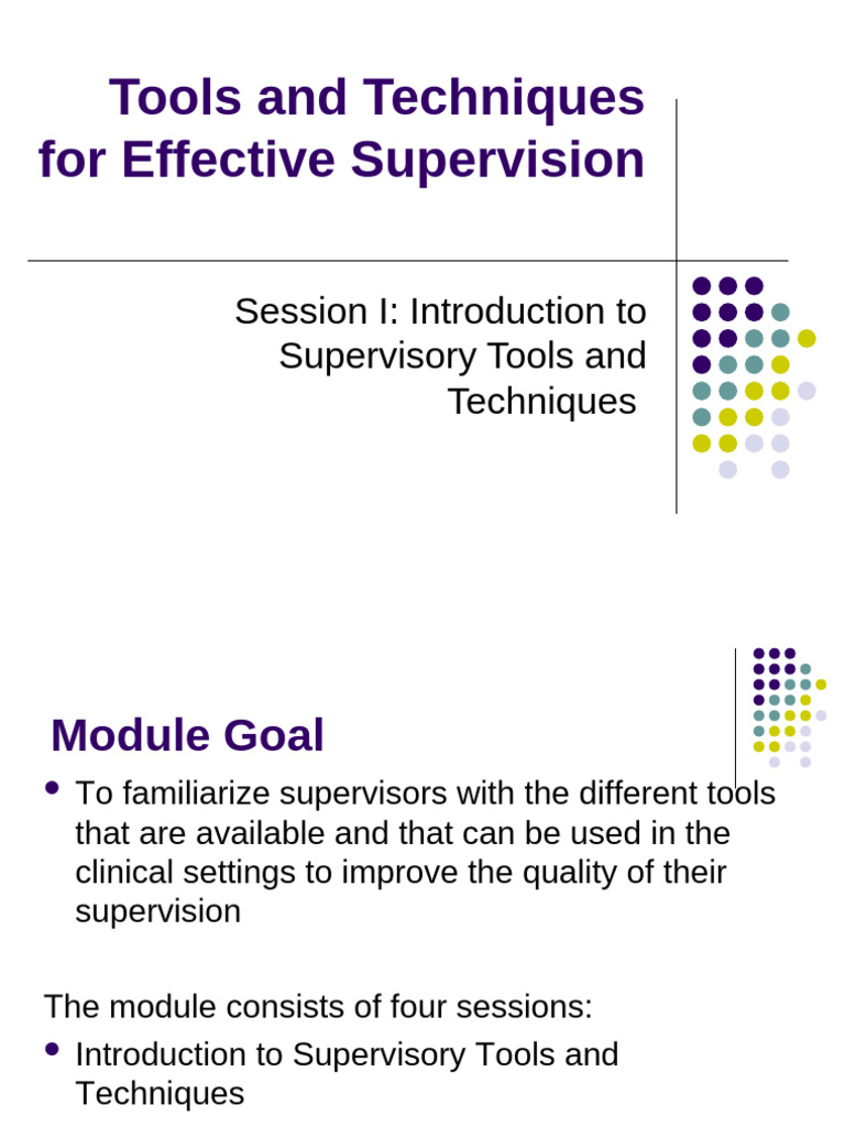 Supervisory Tools and Techniques Overview | PDF | Business