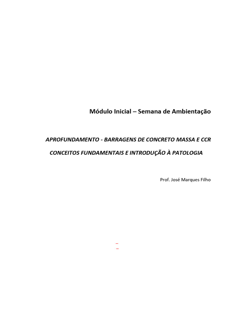 Barragens_de _Concreto_Massa_e_CCR-Intro | PDF | Concreto | Água