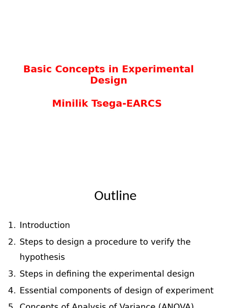 Experimental Design Basics and ANOVA | PDF | Analysis Of Variance ...