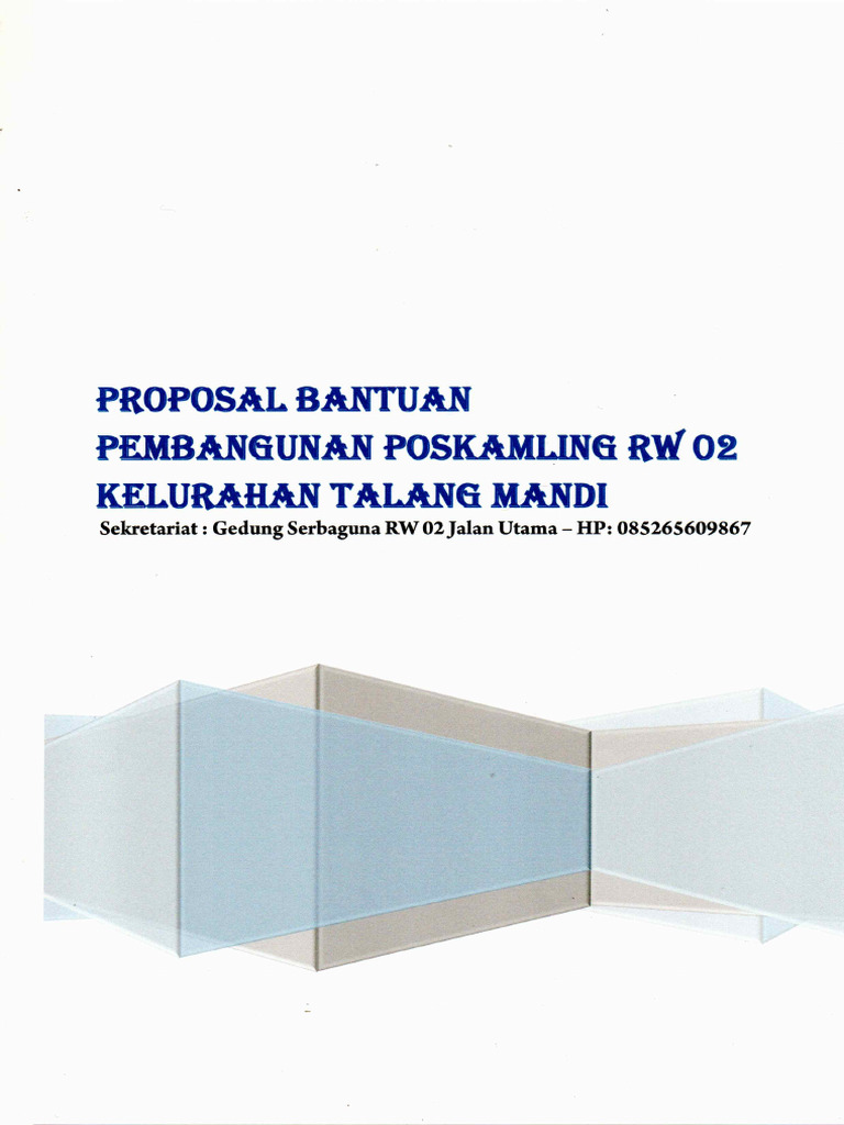 Proposal Poskamling RW 02 | PDF