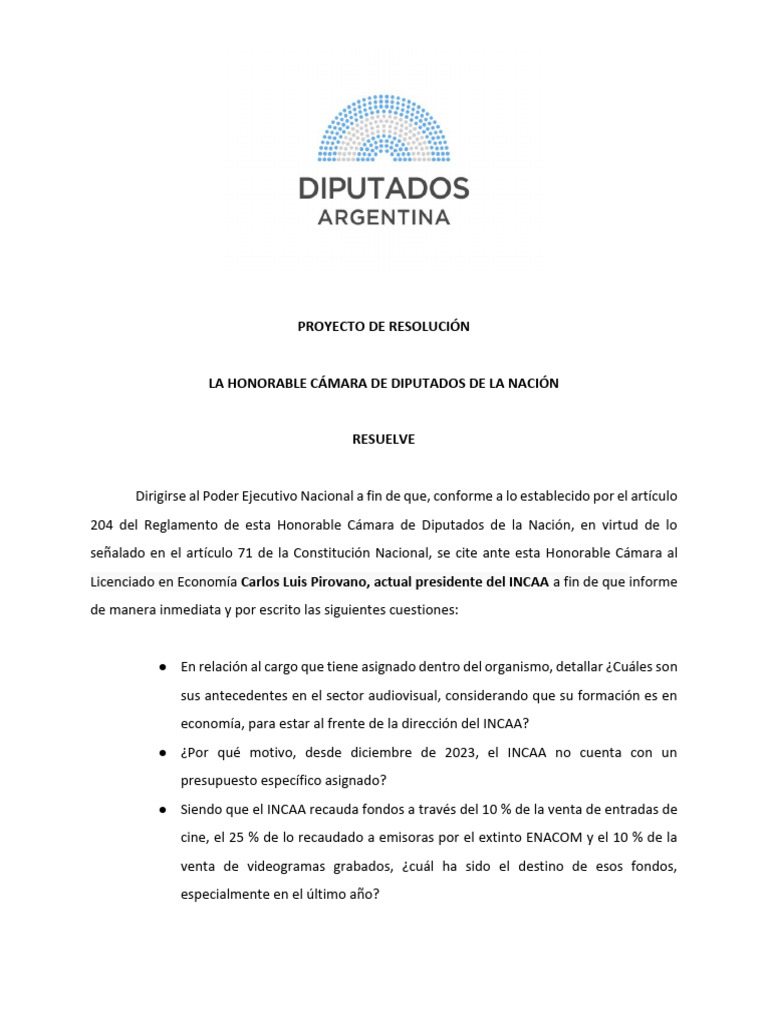 Informe sobre gestión del INCAA 2024 | PDF