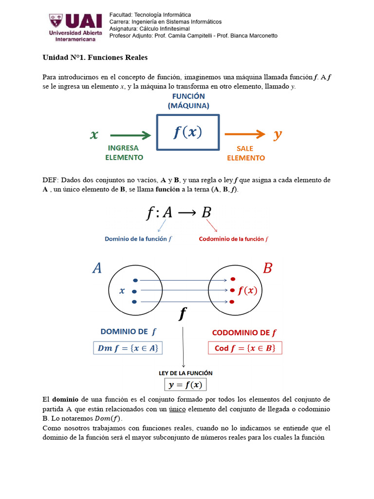Introducción a Funciones Reales | PDF | Función (Matemáticas ...