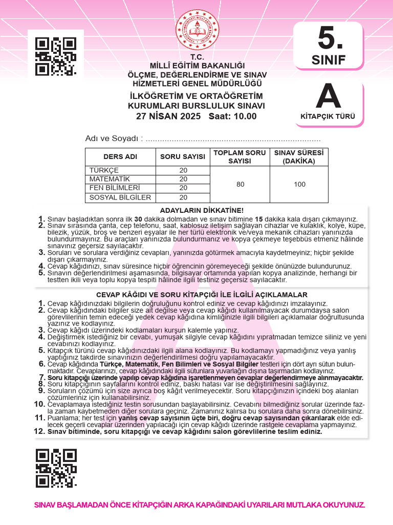 2025-Bursluluk-5-sinif_ | PDF